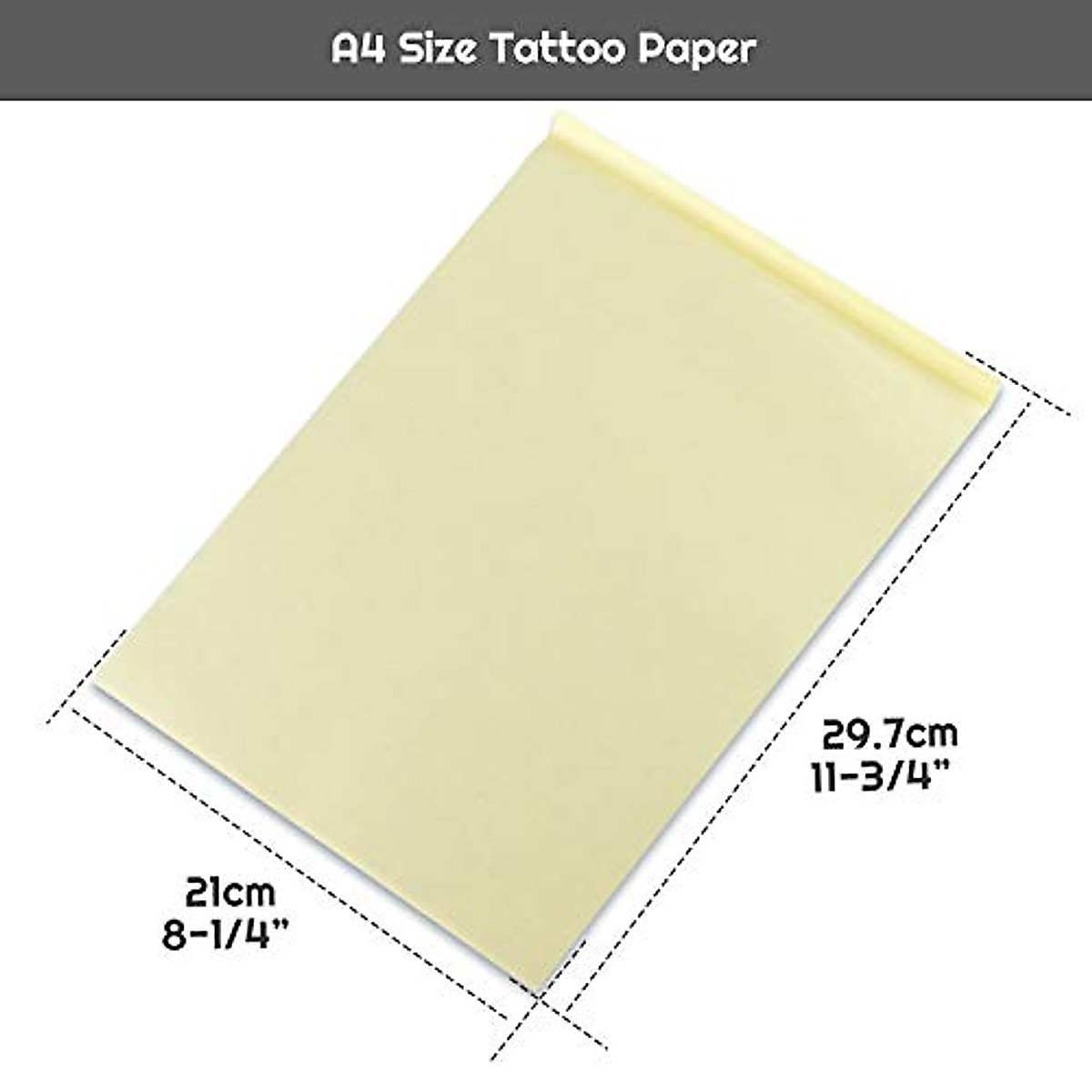 Tattoo Transfer Paper, Cridoz 100 Sheets Tattoo Stencil Transfer Paper for Tattooing