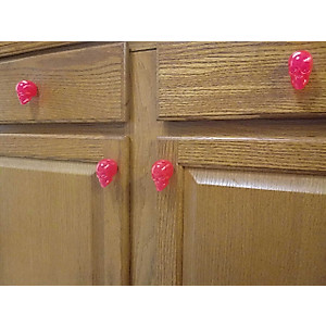 Pink Skull Cabinet Knobs/Drawer Knobs (Black Light Activated) (Set of 2)