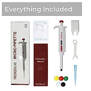 American Fristaden Lab Micropipette | Variable Volume Single Channel Pipette (1-5mL (1000µL-5000µL))