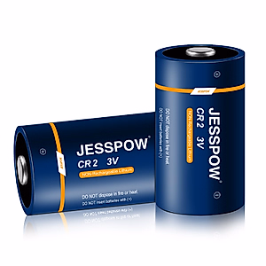 JESSPOW CR2 3V Lithium Battery, CR2 Batteries for Golf Rangefinder, Flashlight, Photo Cameras, Alarm Systems 2 Pack (Non-Rechargeable)