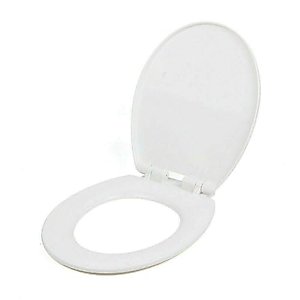 UYSB Toilet Seat Heavy Duty Round Front Soft Close Toilet Seat Cover Easy Clean Toilet seats Bathroom accessories Toilet seat Toilet seat cover Home improvement Toilet seat risers