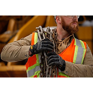 Mechanix Wear: M-Pact Work Gloves with Secure Fit, Work Gloves with Impact Protection and Vibration Absorption, Safety Gloves for Men (Black/Grey, Medium)