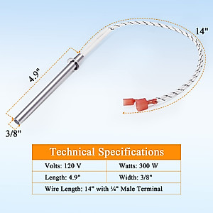 Criditpid Replacement SRV7000-660 Igniter for PelPro PP130, PP60, PP70 Pellet Stove, Pleasant Hearth PH35PS, PH50CABPS Pellet Stoves.