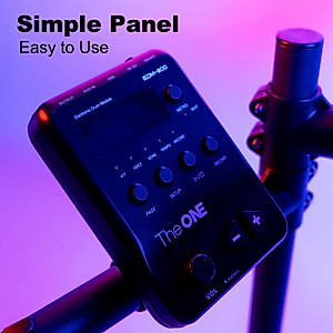 The ONE Electric Drum Set, Electronic Drum Set for Adult/Kid, Drum Set with 333 Sounds, 4 Mesh Drum Pads, 2 Switch Pedals, Headphones, Sticks & Drum App, Support Bluetooth/USB MIDI/AUX Out