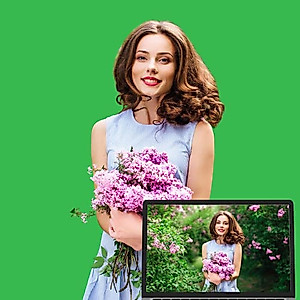 UTEBIT Green Backdrop 5 x 6.5 ft Photography Background Green Cloth Collapsible Chromakey Back Drop for Video Studio Photo Shooting Portrait (Backdrop Only)