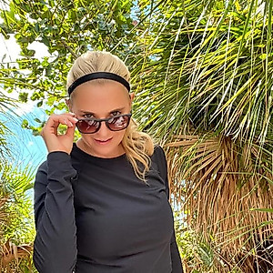 Sweaty Bands Womens Girls Headband - Non-Slip Velvet-Lined Fashion Hairband - Wicked Black 5/8-Inch