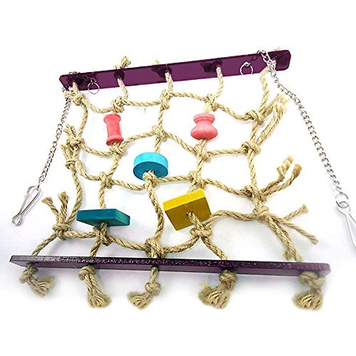 Pet Supplies Parrot Bird Cage Toy Game Hanging Rope Climbing Net Swing Ladder Parakeet Budgie Macaw Play Activity Gym Toys for Small Bird