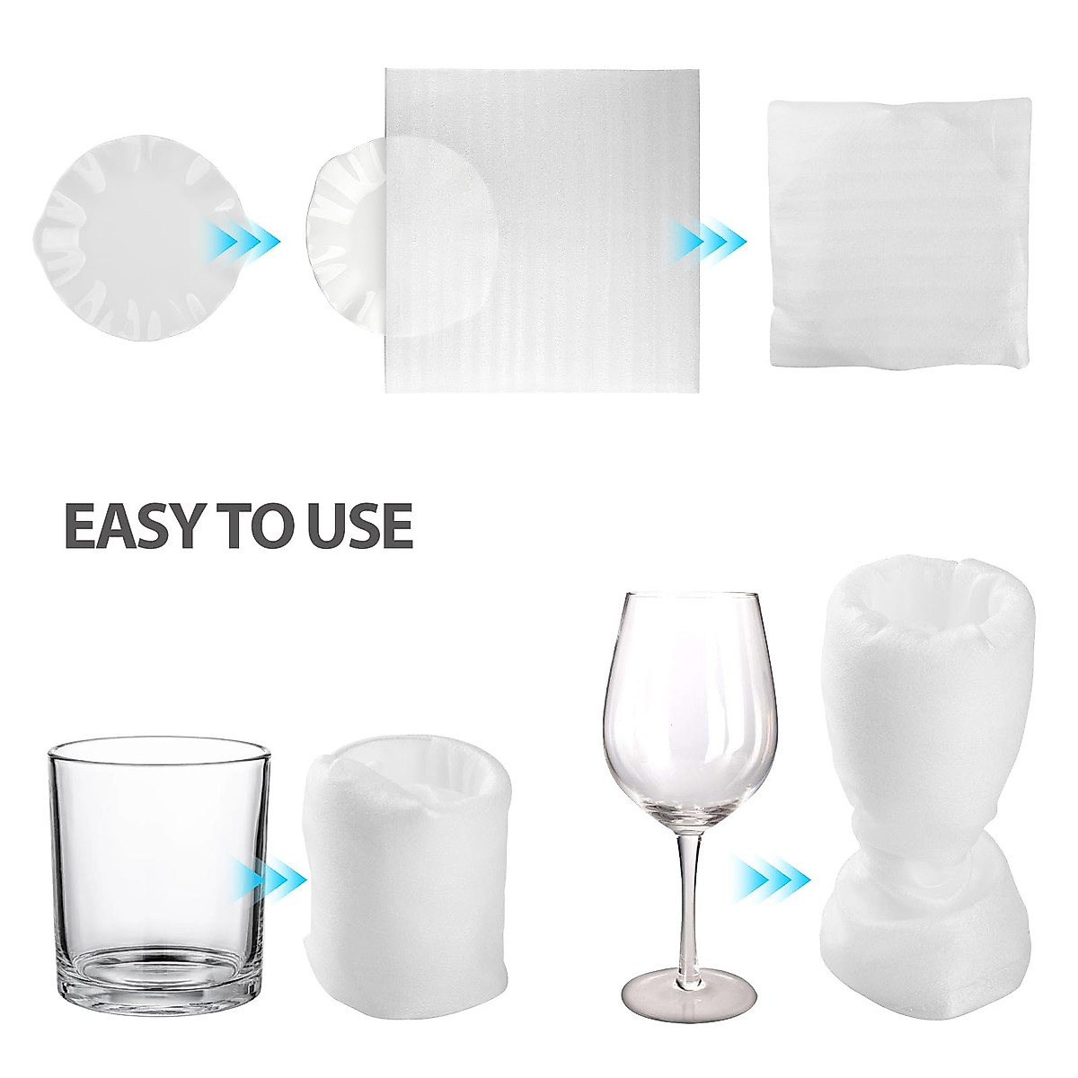 Offitecture 12" x 12" Foam Pouches, Shipping and Packing Supplies, 50-Pack