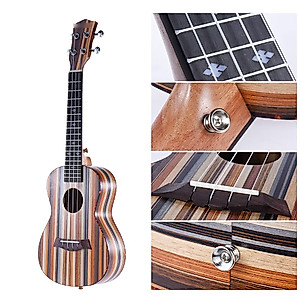 LMMDDP 24" Acoustic Ukulele Soprano Strings Neck Rosewood Fingerboard String Instrument Musical