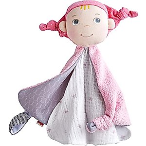 HABA Cuddly Blanket Doll Elli - Soft Lovey Baby Toy for Birth and Up (Machine Washable)