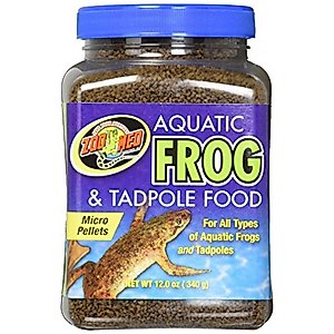 Zoo Med Aquatic Frog and Tadpole Food, 12 Ounces, Made in The USA, Black (26043)