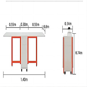 PIAQIA Folding Dining Table with Chairs, Convertible Drop-Leaf Kitchen Table Set with Storage, Space Saving Foldable Dinner Table for 6, Natural, 55" X 32" X 29", 1 Table& 2 Chairs