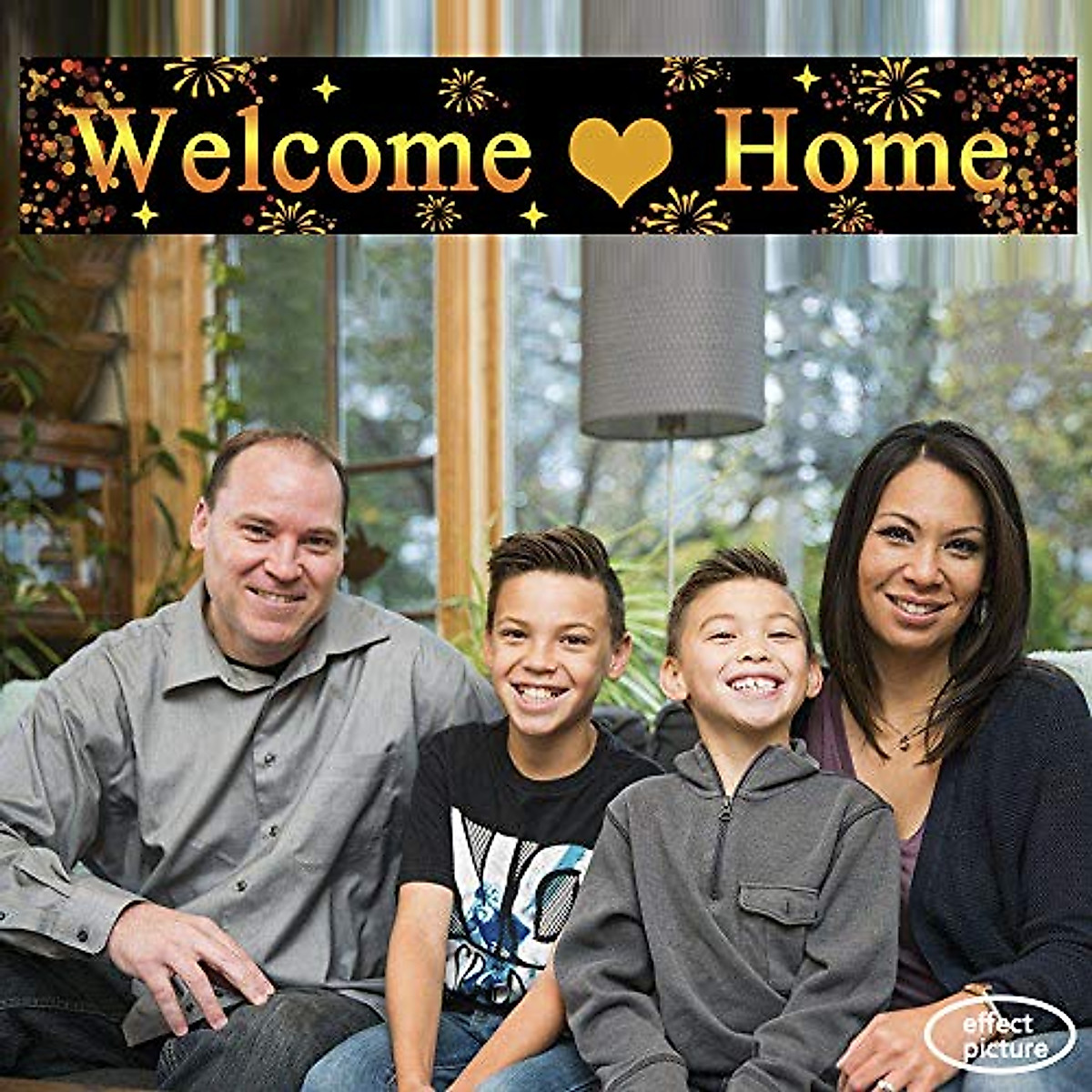 Ushinemi Large Welcome Home Banner, Welcome Back Home Decorations Sign