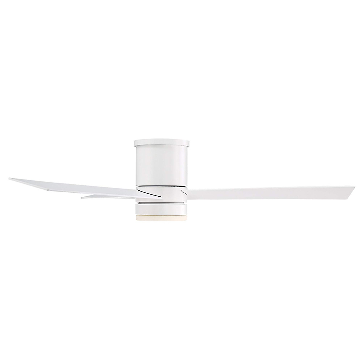 Axis Smart Indoor and Outdoor 3-Blade Flush Mount Ceiling Fan 52in Matte White with 3000K LED Light Kit and Remote Control works with Alexa, Google Assistant, Samsung Things, and iOS or Android App