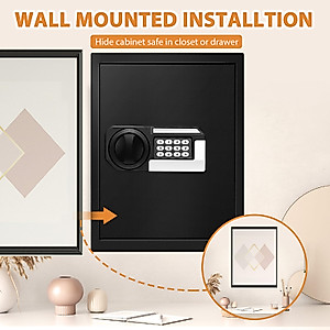 2.5 Cu ft Large Home Safe Fireproof Waterproof, Fireproof Safe with Fireproof Waterproof Document Bag, Combination Lock and Removable Shelf, Fire Safe Box for Home Important Documents Valuables