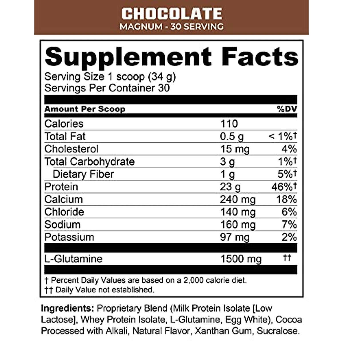 MTN OPS Magnum 100% Whey Isolate Protein Powder - 32 Servings, Chocolate