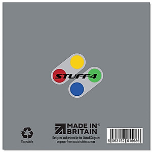 Stuff4 Super Daddio Greeting Card, Video Game Gamer Papa Fun Birthday Card for Dad, 5.7x5.7 Inch, Blank Inside