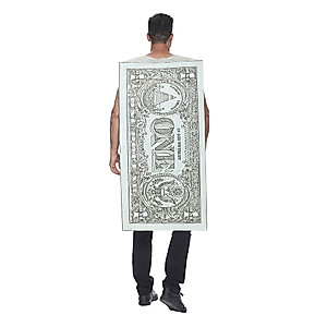 EraSpooky Adult 1 Dollar Bill Costume Funny Halloween Money Fancy Dress