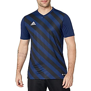 adidas Men's Entrada 22 Graphic Jersey, Team Navy Blue/Black, Medium