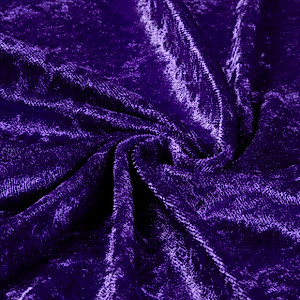 Stretch Panne Velvet Velour Purple, Fabric by the Yard