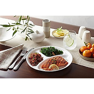 Corelle Livingware Divided Plate, 10-1/4-Inch, Winter Frost White
