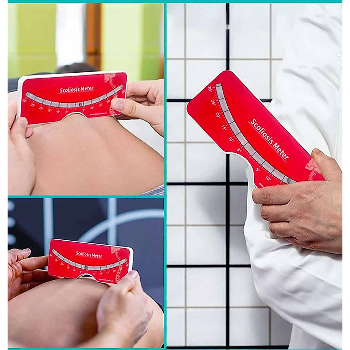 FROON Scoliosis Portable Medical Evaluation,Back Spine Scoliosis Measuring Tool ，Testing Meter Scoliosis Test Gauge for Diagnosis of Back and Spine Scoliosis in Adults or Children (Green)