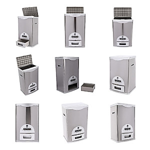 KIOPOWQ Rice Dispenser, Auto Rice Dispenser Rice Storage Container Stainless Steel Rice Organization, Perfect for Rice Cooker, 15kg/33lb, Silver