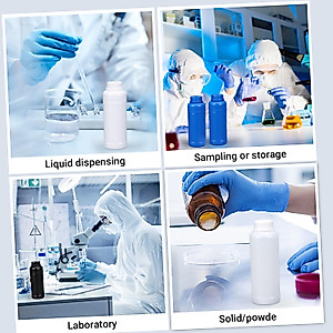 UMETASS PE Plastic Food Grade Bottles, Wide Mouth Lab Reagent Bottle, Liquid/Solid Sample Seal Sample Storage Container Chemical Bottle (Translucent, 17oz)