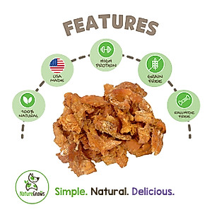 Nature Gnaws USA Chicken Jerky for Dogs (1Lb) – Delicious Grain Free Reward Snack for Small, Medium & Large Breeds - Premium Natural Dog Chew Treats