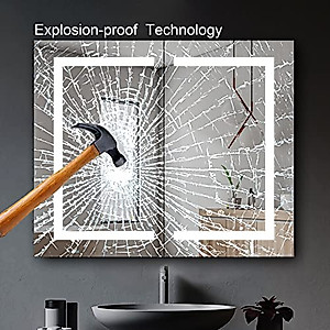 Wemin Smart Home Recessed or Surface 36x30 Inch LED Mirror Medicine Cabinet with Adjustable Color Temp, LED Lighted Medicine Cabinet w/Defogger, Light Color Dimmer(2700-6500K), Outlets & USB (36 x 30)