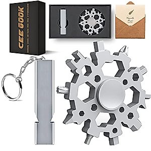 Stocking Stuffers for Men Adults Kids, 24-in-1 Snowflake Multitool, Cool Gadgets for Men, Funny Christmas Gifts for Men, Unique Gifts for Anniversary Husbands, Boyfriends, Teens