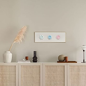 SUVCOTIN Ceramic Wall Flower Decor Sunflower 3D Hanging Artificial Flower Home Garden Farmhouse Decoration, Blue, 3.54 in