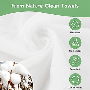 Fancyou Compressed Disposable Face Towel Kit, Thicken Facial Cleansing Cloths Towelettes,Compact Portable Wash Cotton Wipes Tablets Coin Tissues for Beauty Salon Personal Care Travel(100 PCS White)