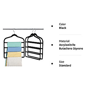 Velvet Pant Clothes Hanger Space Saving Non-Slip Shorts Hanger, Myfolrena Jeans Slack Trousers Hangers Multiple Velvet Hanger Closet Organizer Storage and Organization for Jeans,Scarf,Tie(Black,3)