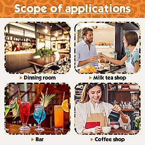 Leopard Print Plastic Straws Drinking Printed Animal Straws Safari Themed Plastic Straws and Cleaning Brush for Drinking Birthday Animal Birthday Party Favors Supplies (Classic Style, 27)