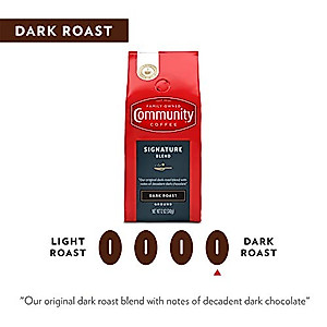 Community Coffee Premium Ground Coffee, Signature Blend, Dark Roast, 12 Ounce