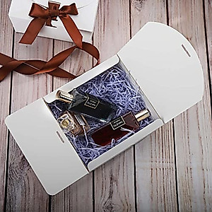 White Gift Box 10 Pack 6.7x6.7x3.5 Inches,Gift Boxes with Ribbons,Bridesmaid Proposal Boxes, Gift Boxes with Lids for Presents, Birthdays,Wedding,Baby Showers,Valentine's Day,Christmas