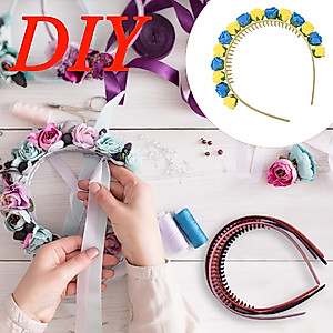 Duufin 12 Pieces Hair Headbands with Teeth - Non-Slip Plastic Comb Headbands for Girls and Women in 12 Colors