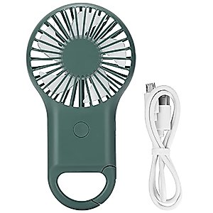 SALUTUY Personal Fan, Handheld Fan 3 Speed Adjustable Summer Gift Rechargeable Compact Size for for Office Home Outdoor and Travel(ArmyGreen)