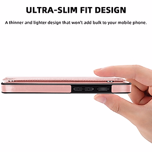 iMangoo for iPhone 15 Pro Max Case Wallet Credit Card Holder Slot,iPhone 15 Pro Max Case Women Cute Flower Pattern PU Leather Magnet Clasp Flip Cash Sleeve Phone Cover for iPhone 15 Pro Max Rose Gold