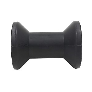 GHmarine 4 Inch Width Boat Trailer Black Molded Rubber Spool Roller - 5/8” Hole