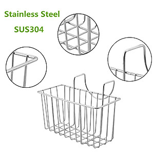 Fafcitvz Kitchen Sponge Holder, Sink Caddy Brush Soap Dishwashing Drainer Rack Dish Draining Sink Basket