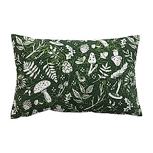 Creative Co-Op Embroidered Cotton Slob Lumbar Pillow