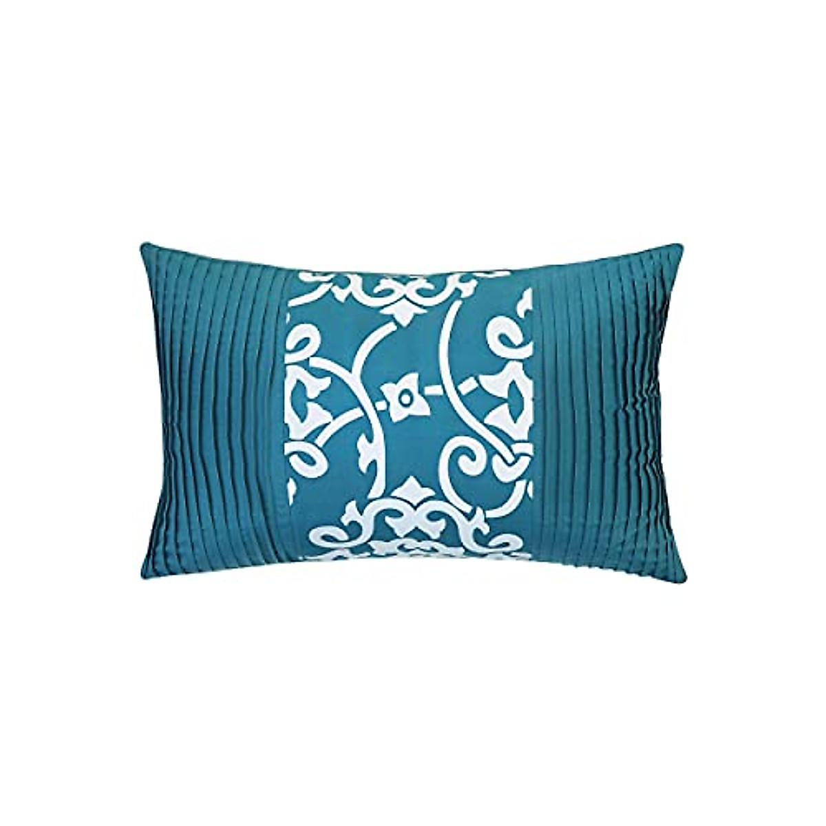 Chic Home Hailee 24 Piece Comforter Complete Bed in a Bag Sheet Set and Window Treatment, Queen, Teal