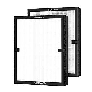 E-200 Filters Fit for Lunino Air Purifier Filter Replacement E-200, 3 Stage Strong and Efficient Filtration System with Activated Carbon Filter, 2 Pack