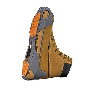 Winter Walking Low-Pro Ice Cleat, Heavy-Duty Industrial Grade Traction Aid for Walking on Snow and Ice, Size Large (1 Pair)