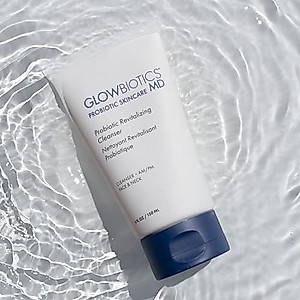 Glowbiotics Probiotic Revitalizing Cleanser: Gentle Hydrating Face Wash for Sensitive Skin | Removes Dirt, Oil & Makeup, Soothes Redness, with Peptides & Aloe Vera