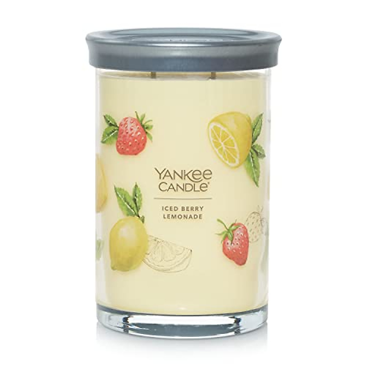 Yankee Candle Iced Berry Lemonade Scented, Signature Large 2-Wick Tumbler Candle, Over 60 Hours of Burn Time, Ideal for Patio Refreshment