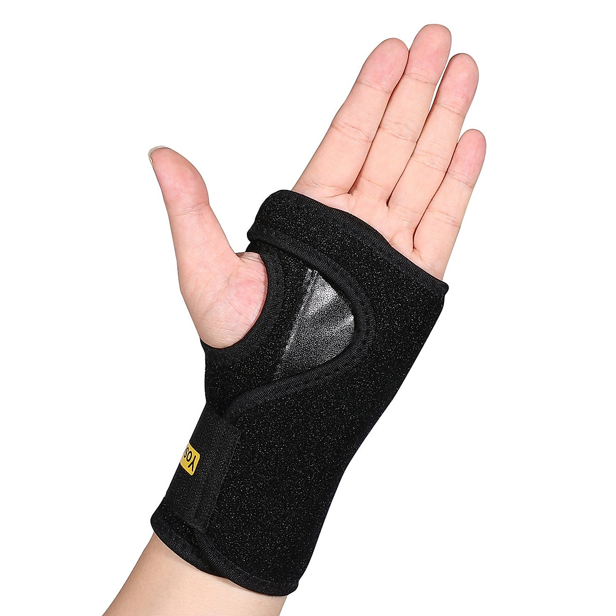 Walfront Wrist Brace Left Hand Adjustable Wrist Splint Brace Carpal Tunnel Breathable Neoprene Night Sleep Splint Brace 9'' Wrist Belt Band for Workout Fitness Injury Recovery Prevention