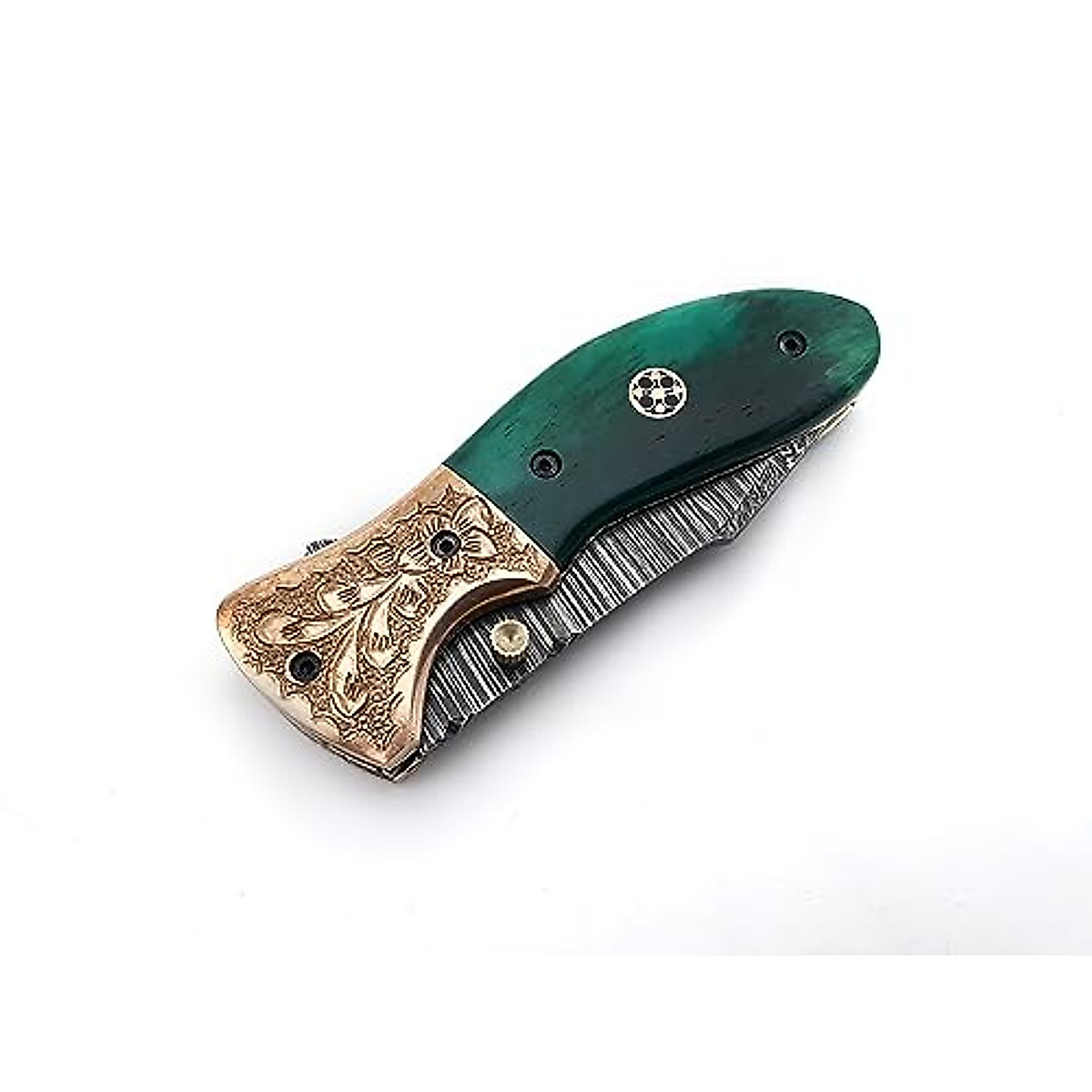 EAGLE BLADES-Handmade Pocket Knives Tactical Hunting Knives Knife Folding- OTF Folding knife with liner lock and Beautiful Premium Leather Sheath (EBF 03)